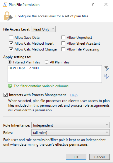 How plan file processes and security interact