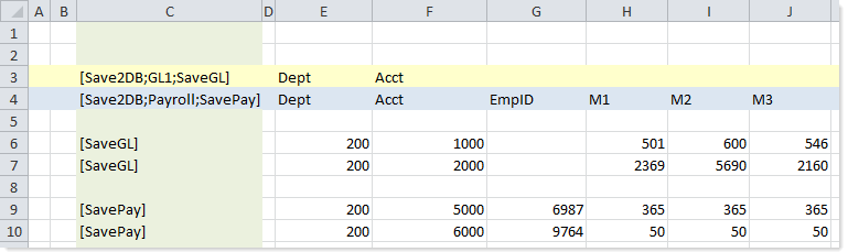 Placing save-to-database tags in a sheet (Save Type 1)