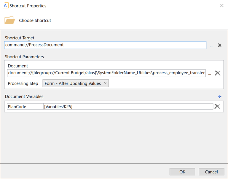 Process another document from an Axiom form