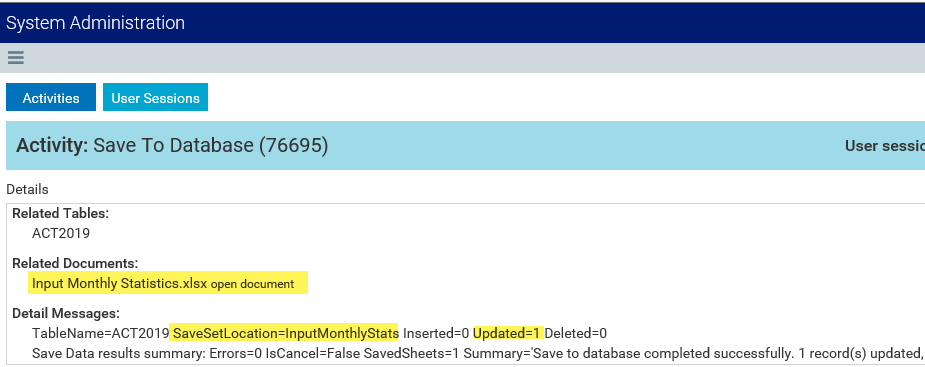 Looking up audit information by ActivityID