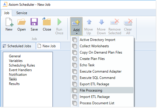 File processing using Scheduler