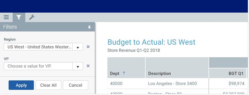 Configuring refresh variables for web reports