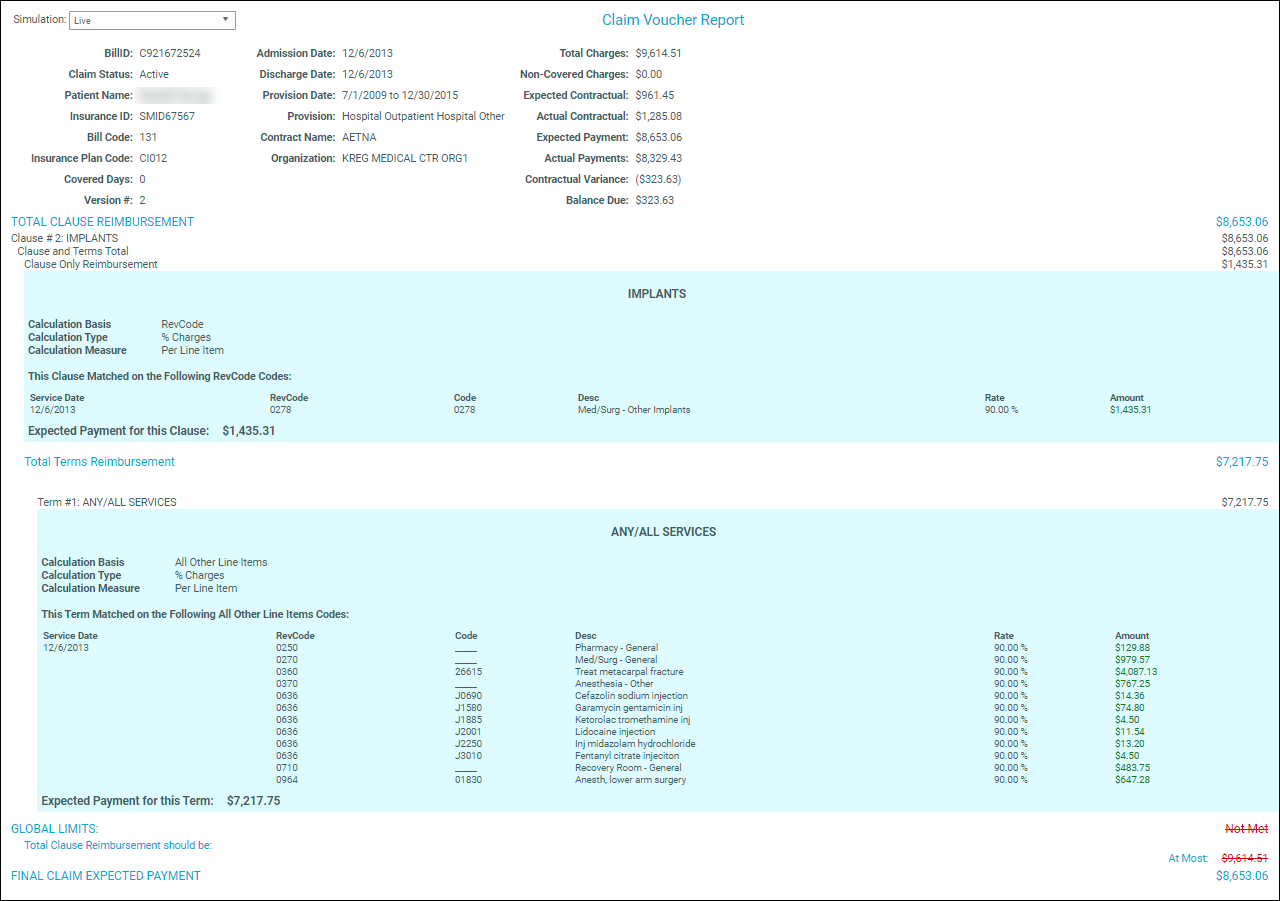 View claim details