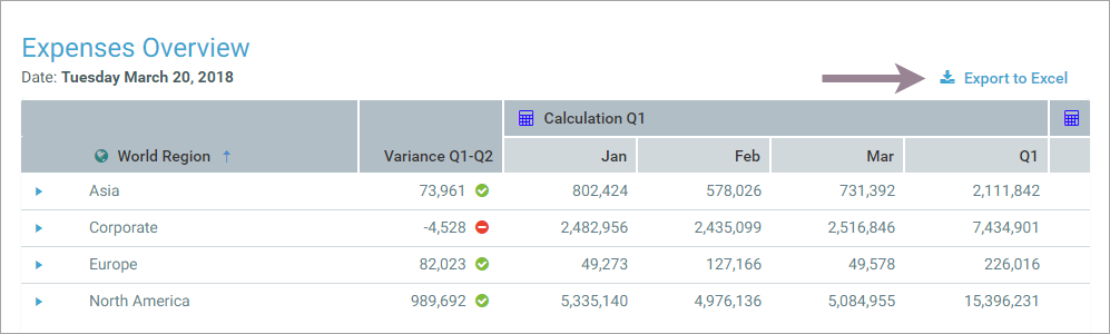 Exporting Data Grid contents to a spreadsheet