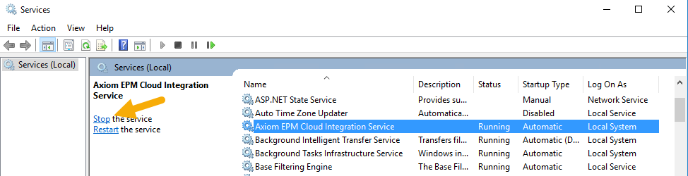 Cloud Integration Service stops working after Axiom upgrade