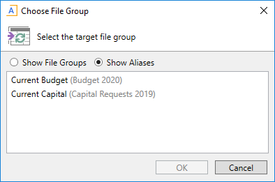 Using file group aliases