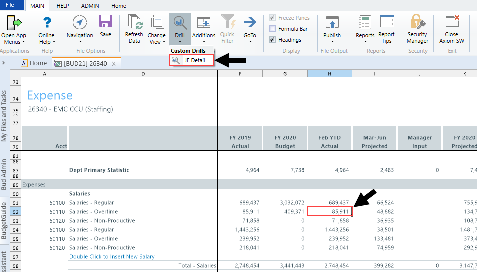Expense sheet