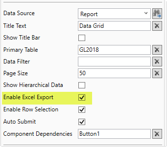 Exporting Data Grid contents to a spreadsheet