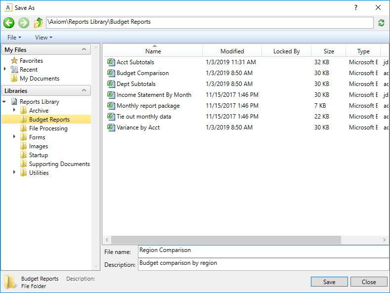 Creating a new report