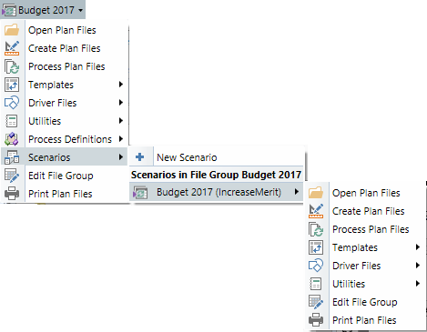 Working with scenarios