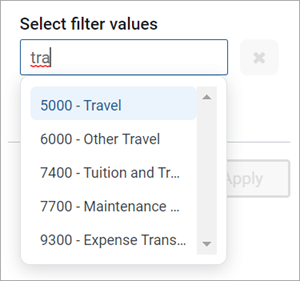 Using Column Value report parameters