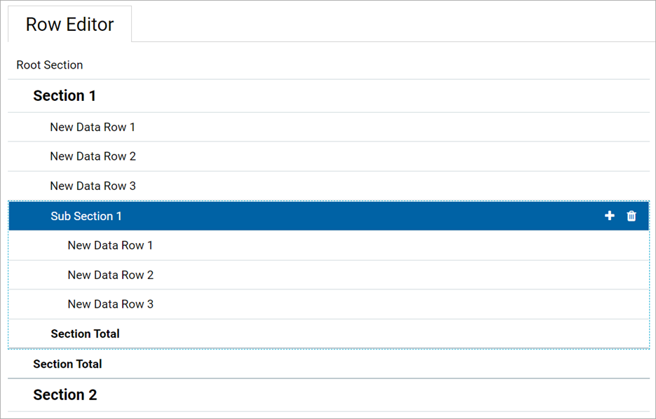 Using the Row Editor