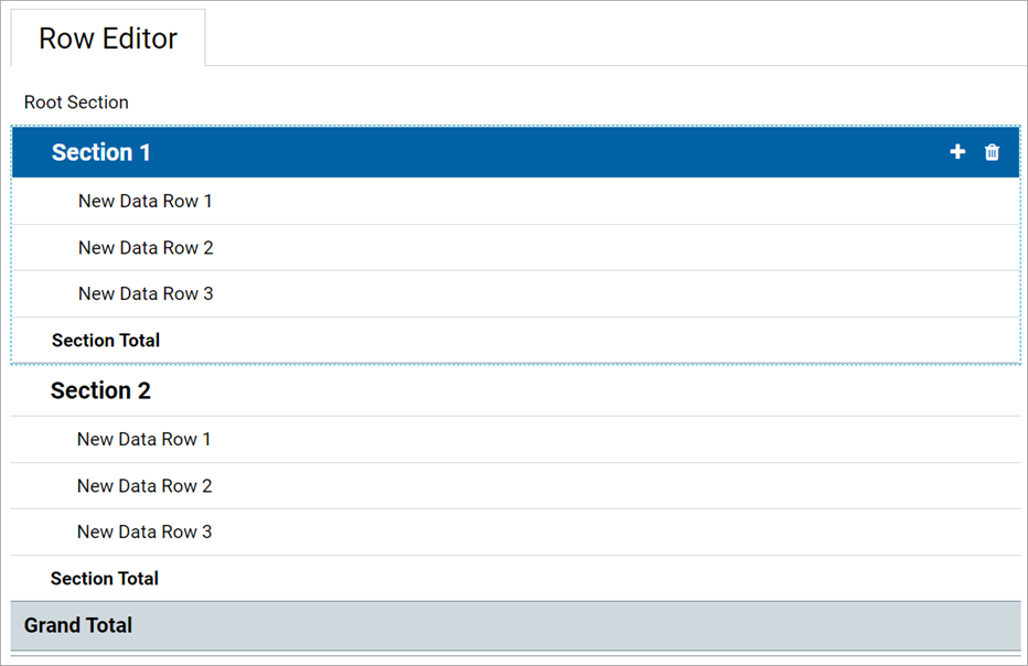Using the Row Editor